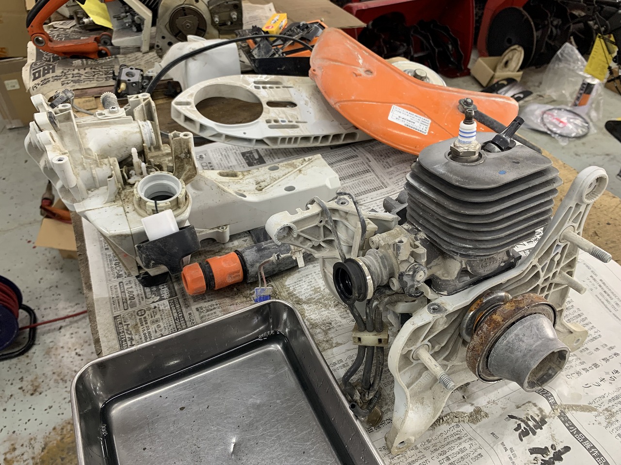 STIHL TS480i エンジン分解 ｜修理ブログ｜プラウ PLOW