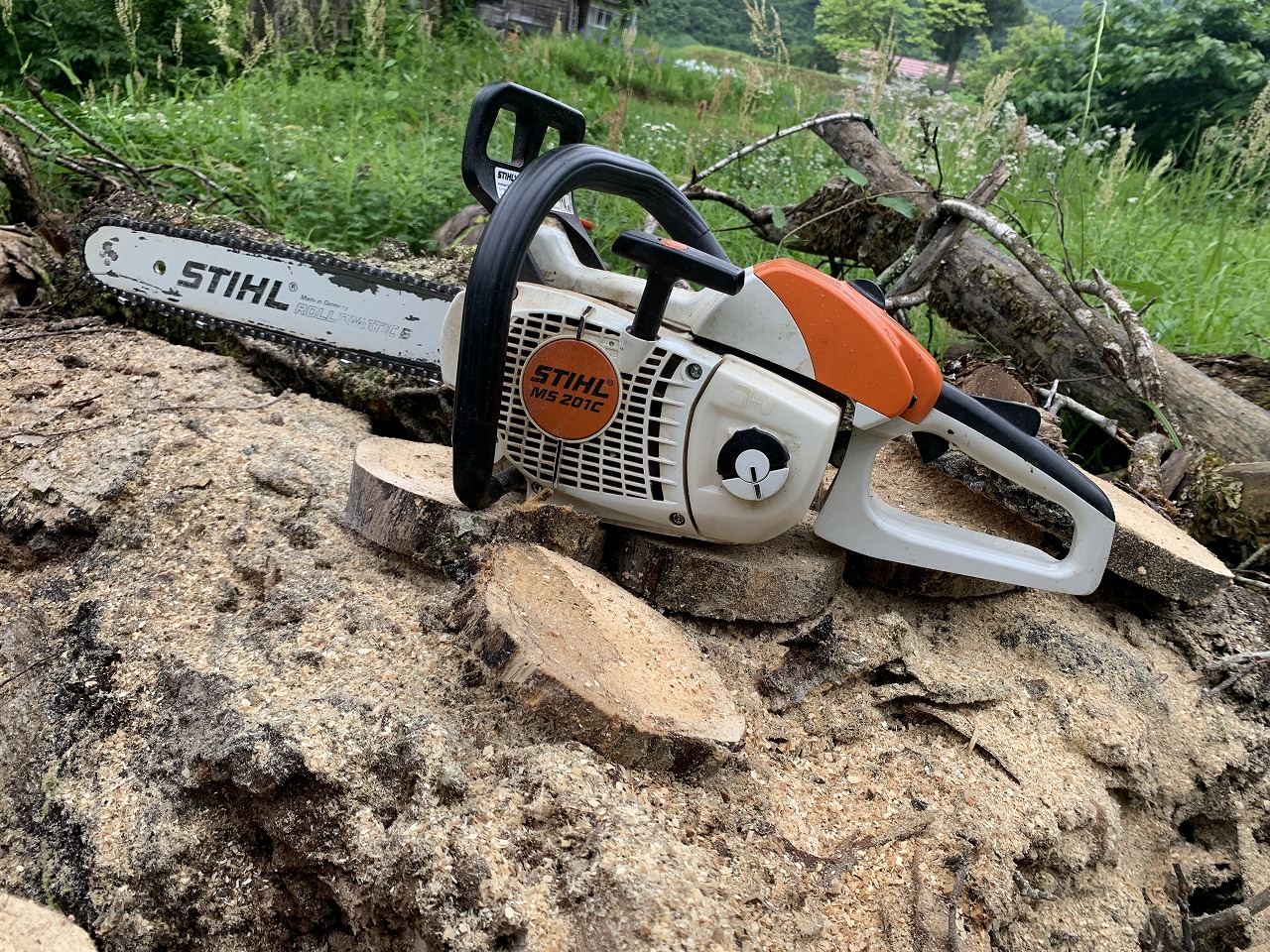 STIHL MS201C-M 試し斬り、M-Tronic診断、修理完了 ｜修理ブログ｜プラウ PLOW