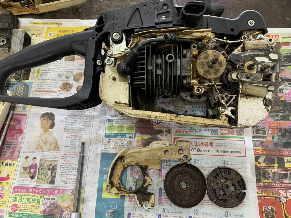 STIHL MS200 2台目クリーニング完了 ｜修理ブログ｜プラウ PLOW