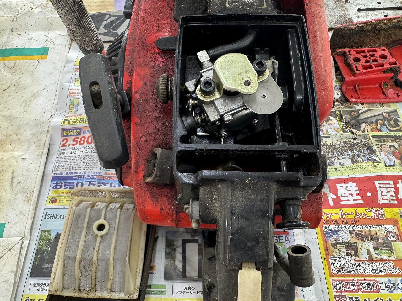 新ダイワ E406AV キャブレター漏れテスト ｜修理ブログ｜プラウ PLOW