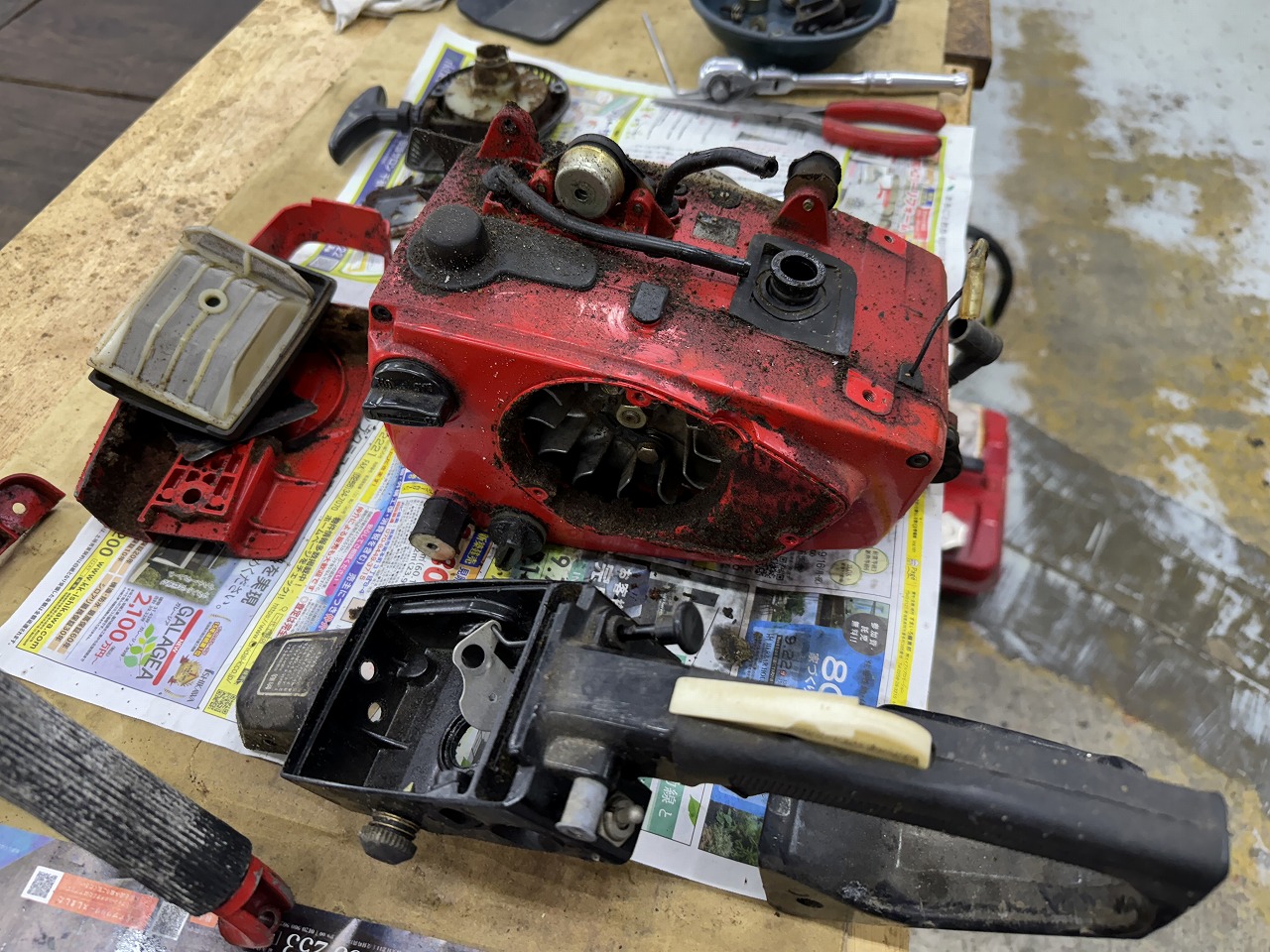 新ダイワE406AV エンジン焼き付き修理受注、エンジン単体まで分解 ｜修理ブログ｜プラウ PLOW